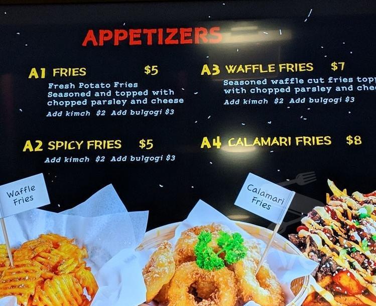Hoodadak menu in Katy, Texas, USA