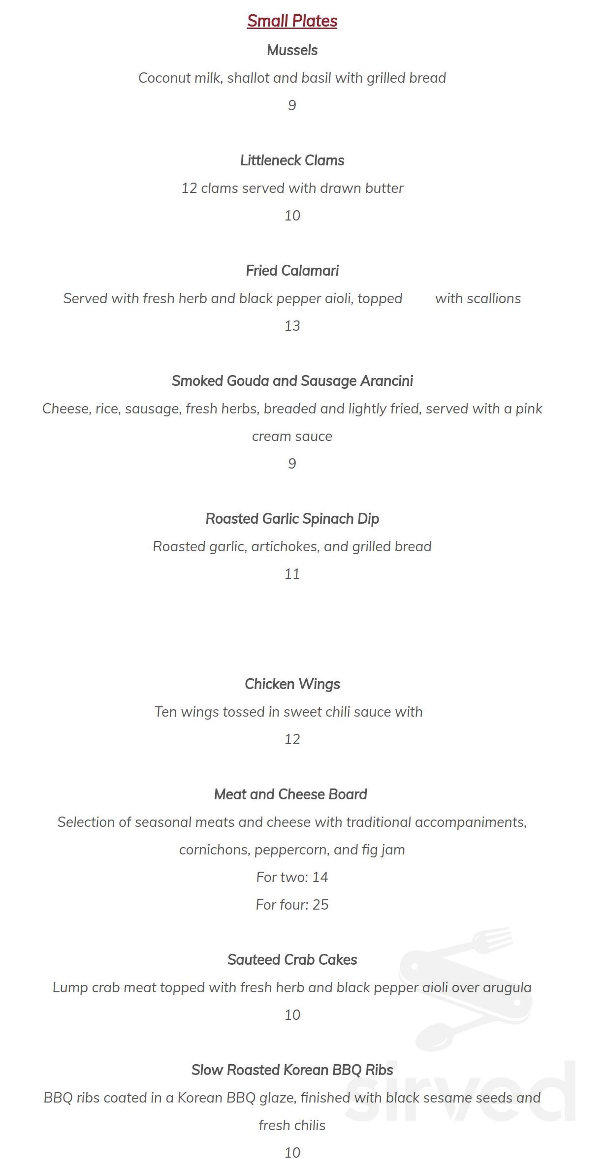 Seven An American Bistro menus in Clifton Park, New York, United States