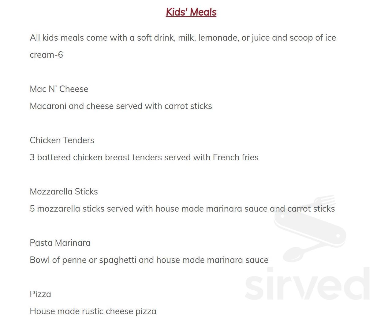 Menu for Seven An American Bistro in Clifton Park, NY | Sirved