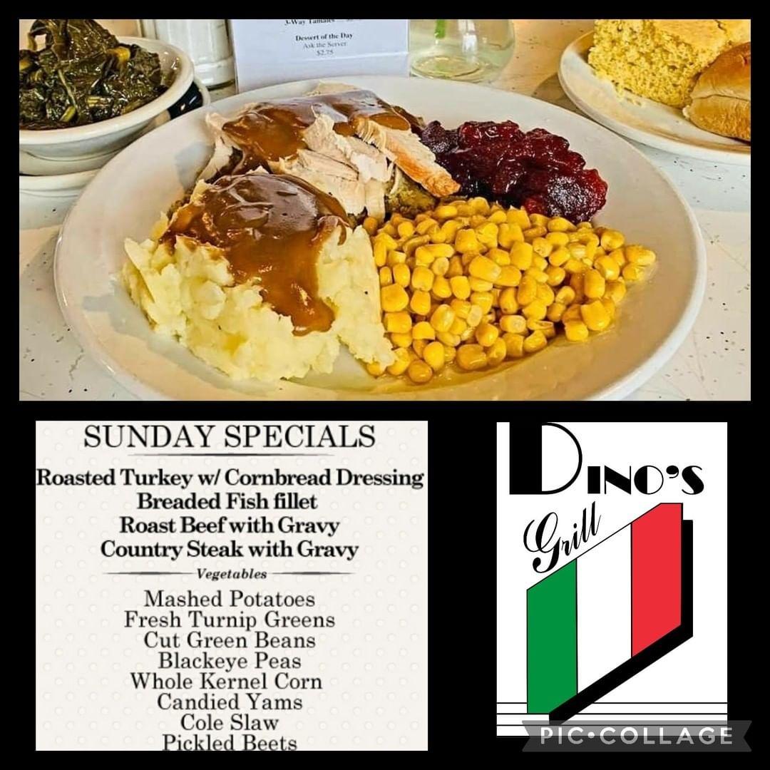 Dino's Grill menu in Memphis, Tennessee, USA
