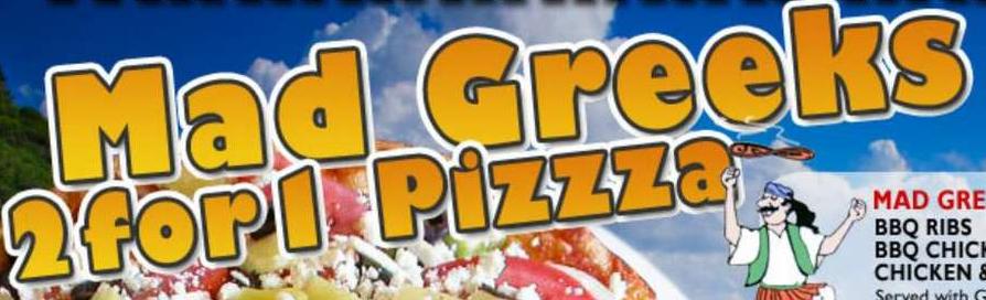 Menu for Mad Greeks Pizza in Victoria, BC | Sirved