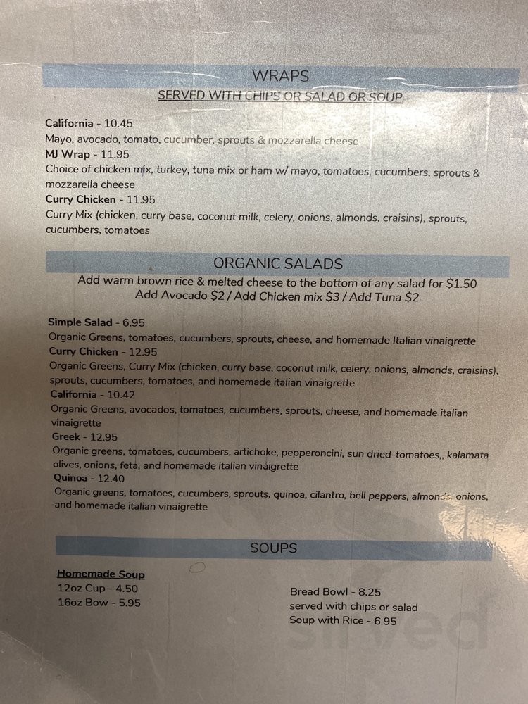 MJ Cafe menus in Kaneohe, Hawaii, United States