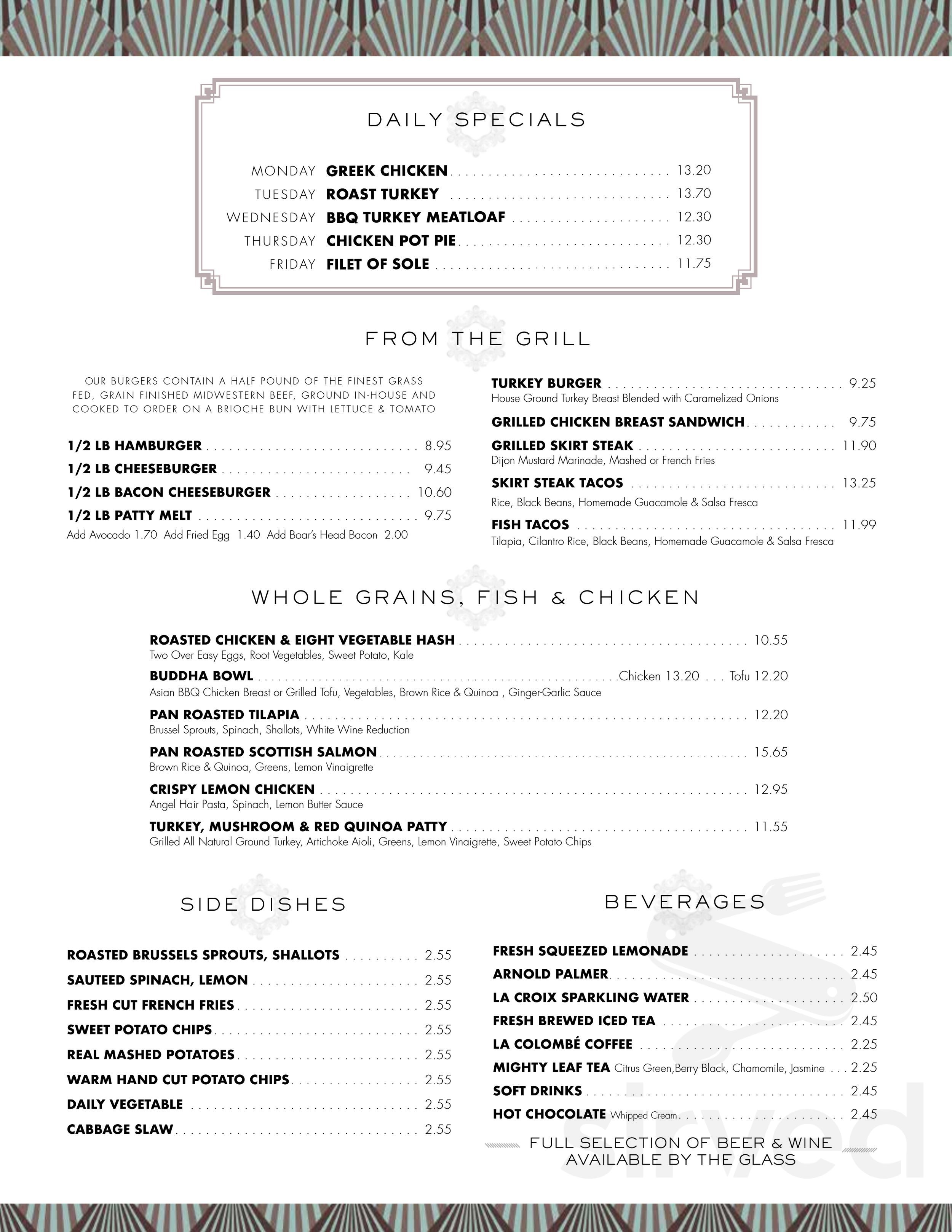 Ceres Cafe menu in Chicago, Illinois, USA