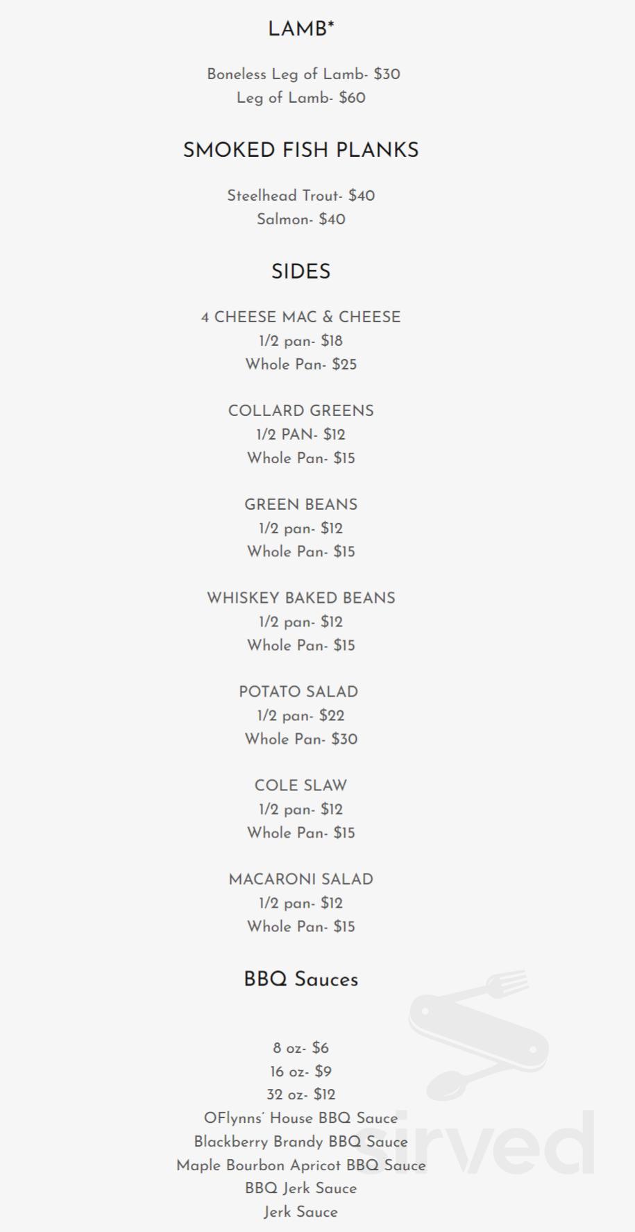 The BBQ Crew menu in Baltimore, Maryland, USA