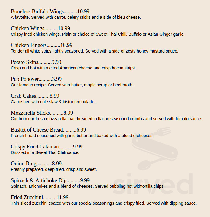 Menu for Kennedy's Restaurant & Market in Marlborough, MA | Sirved