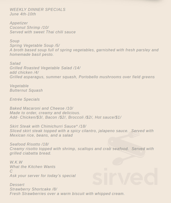 Menu for Kennedy's Restaurant & Market in Marlborough, MA | Sirved
