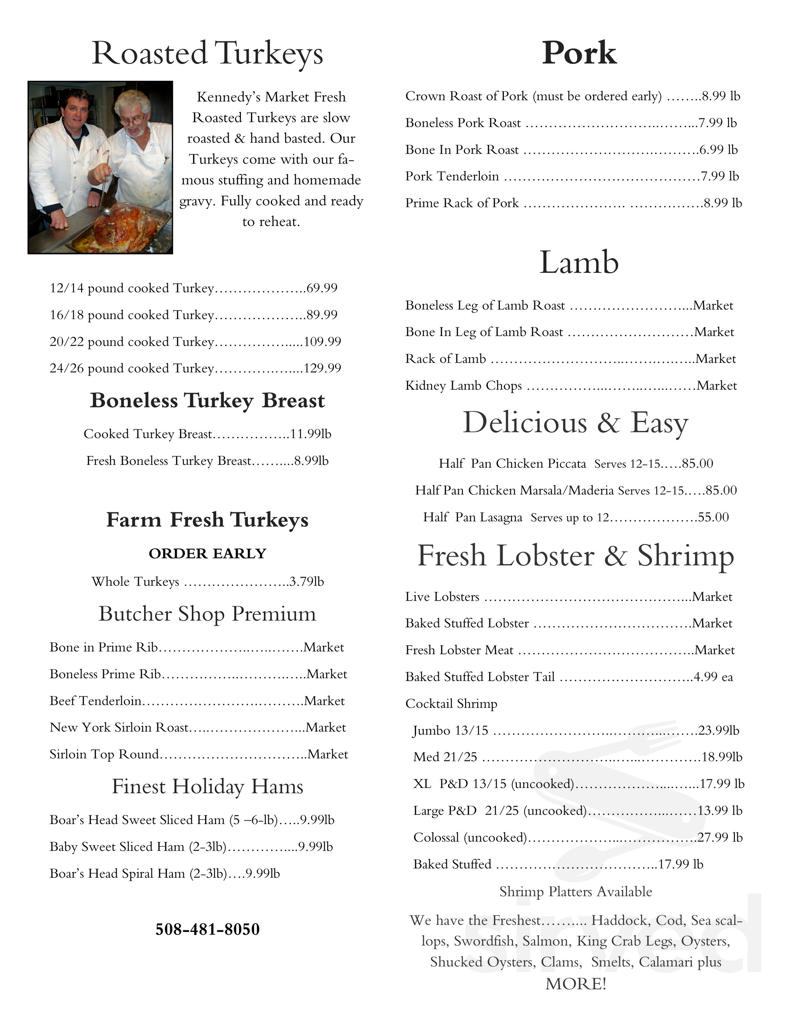 Kennedy's Market menus in Marlborough, Massachusetts, United States