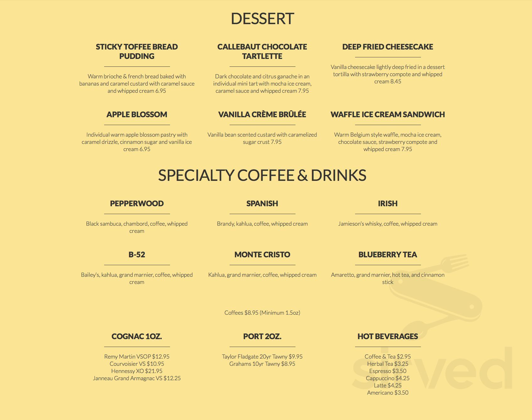 Menu for Pepperwood Bistro Brewery & Catering in Burlington, ON | Sirved