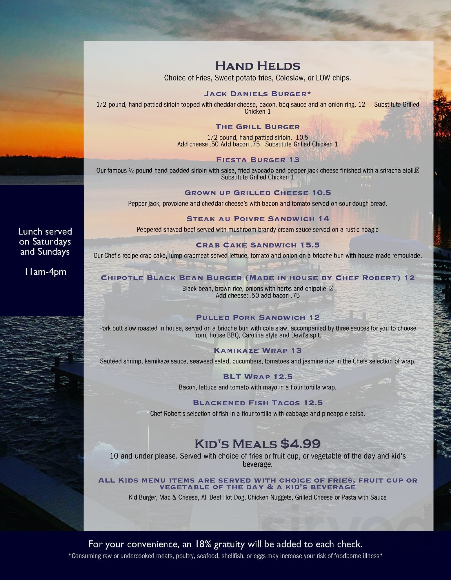 Lake of the Woods Clubhouse menus in Locust Grove, Virginia, United States