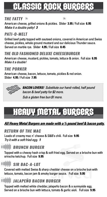 S&B's Burger Joint - Lawton menu in Lawton, Oklahoma, USA