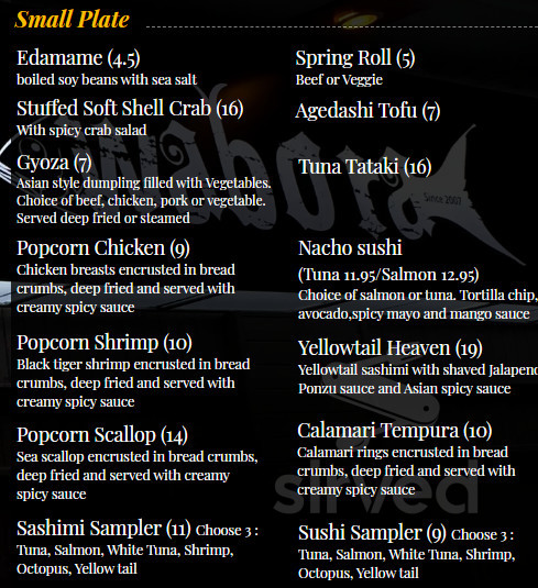 Menu for Wabora in Bracebridge, ON | Sirved