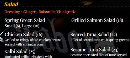 Menu for Wabora in Bracebridge, ON | Sirved