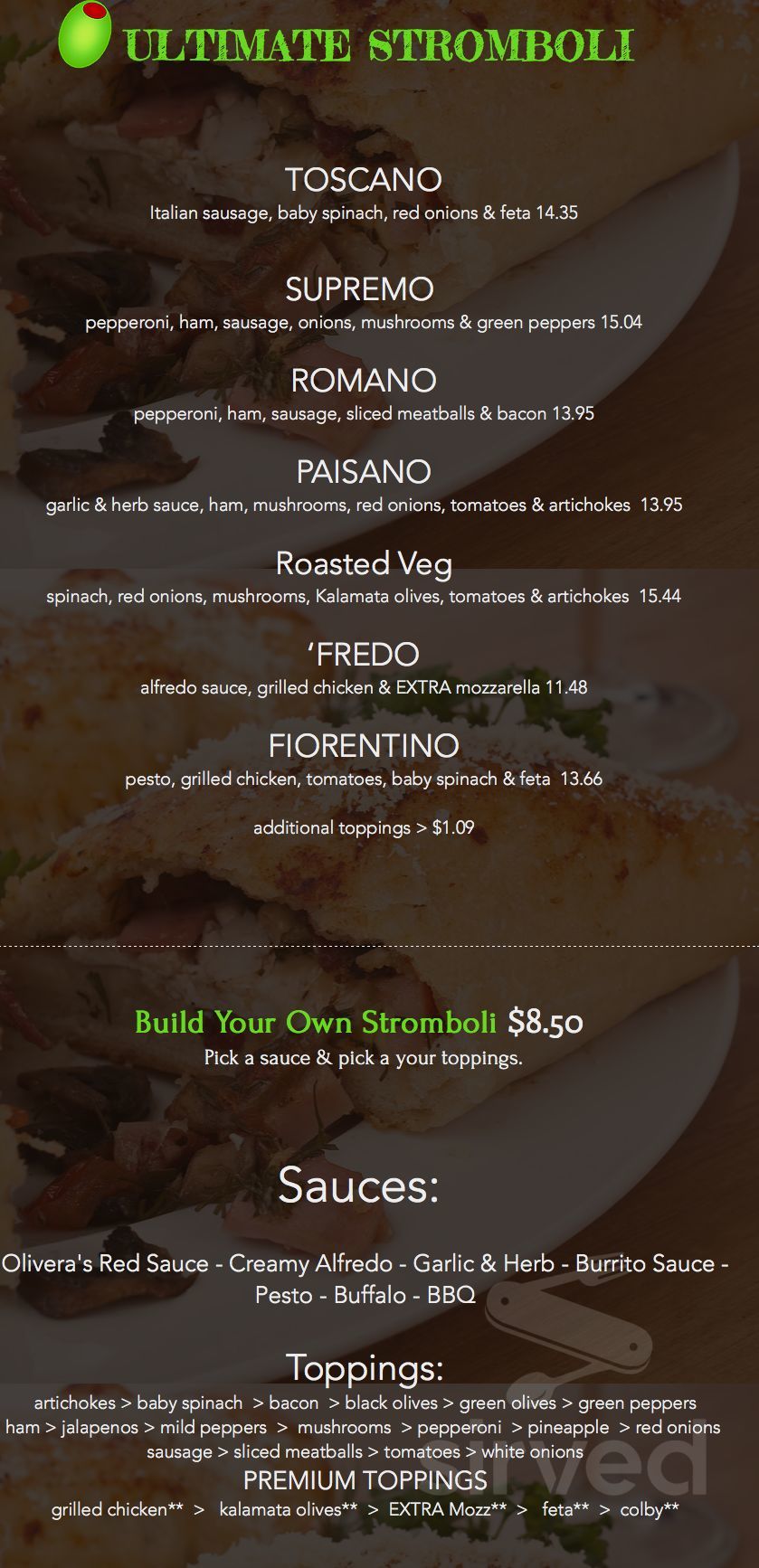 Olivera's Restaurant menus in Portland, Michigan, United States