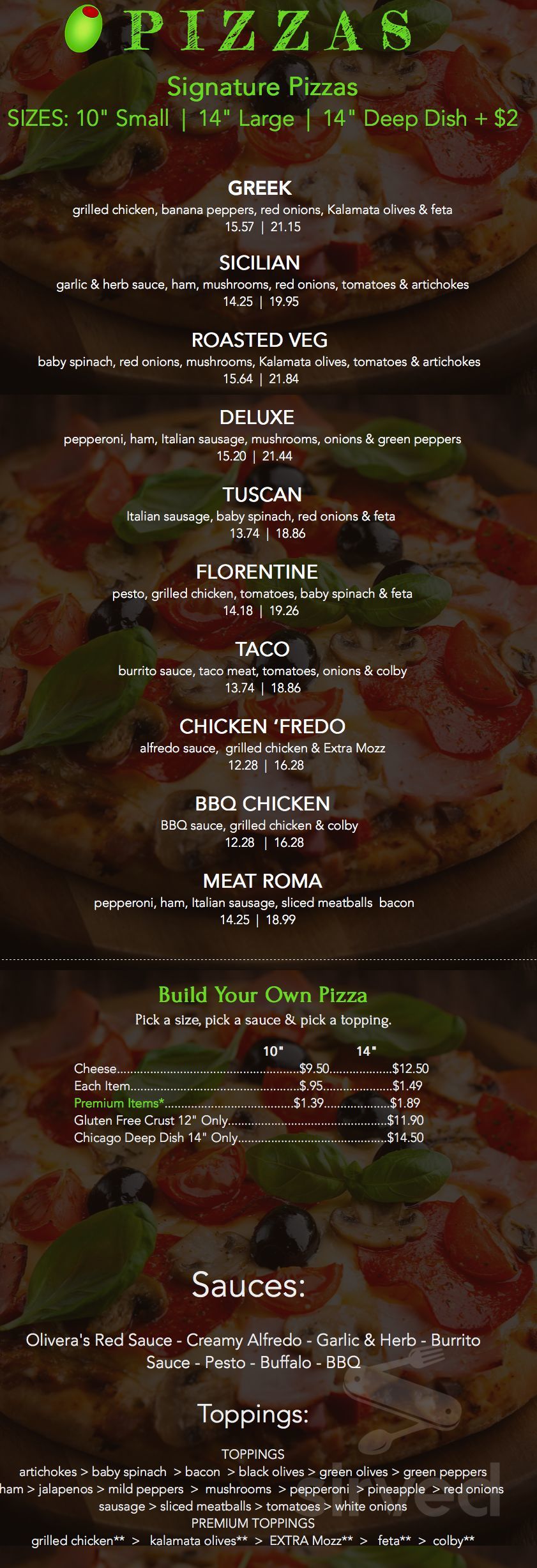 Olivera's Restaurant menus in Portland, Michigan, United States