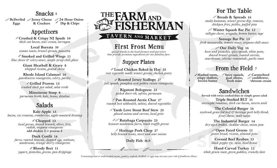 The Farm and Fisherman Tavern - Cherry Hill menus in Cherry Hill, New ...