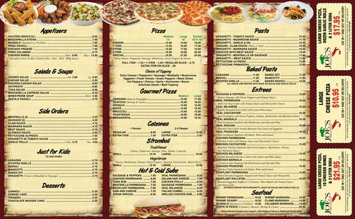 Joe"s Pizza and Pasta Itallian Restaurant menu in Sulphur, Louisiana, USA