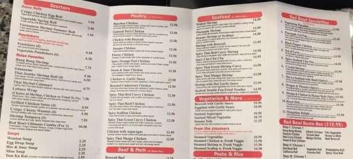 Menu for Red Bowl Asian Bistro in Greenville, SC | Sirved