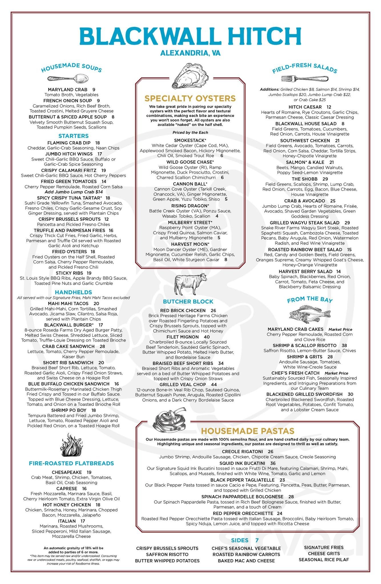 Menu - Alexandria VA's Blackwall Hitch | Sirved
