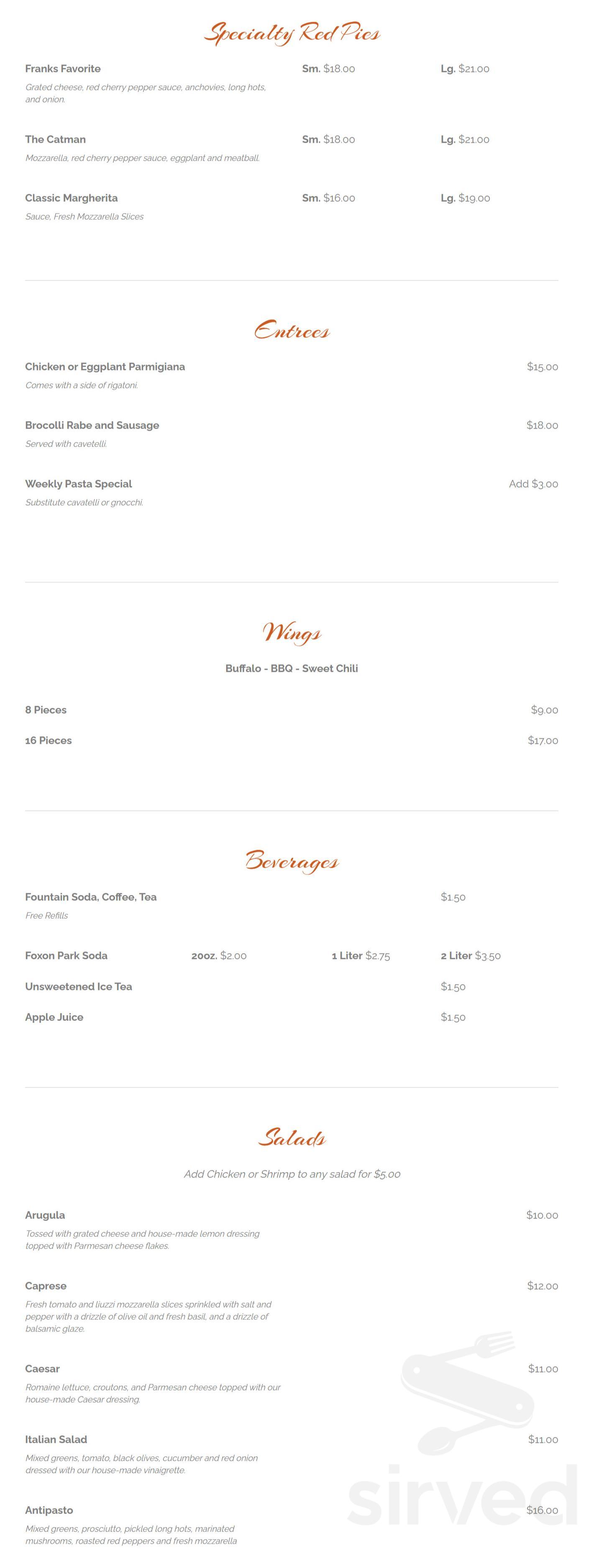 Menu - Thomaston CT's Milestone Wood Fired Pizza | Sirved