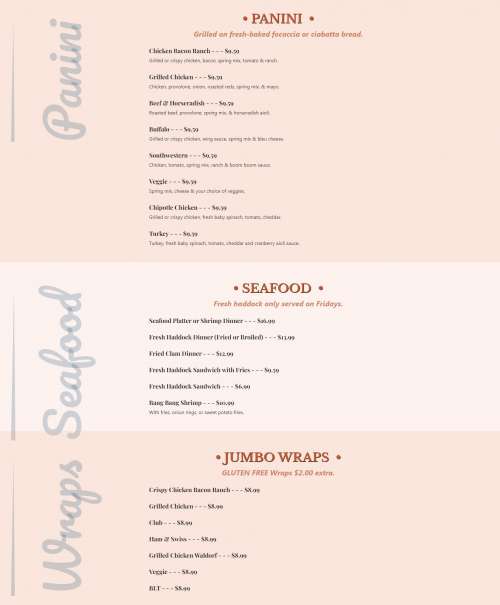 Damiano's Eatery Inc. menu in Mexico, New York, USA