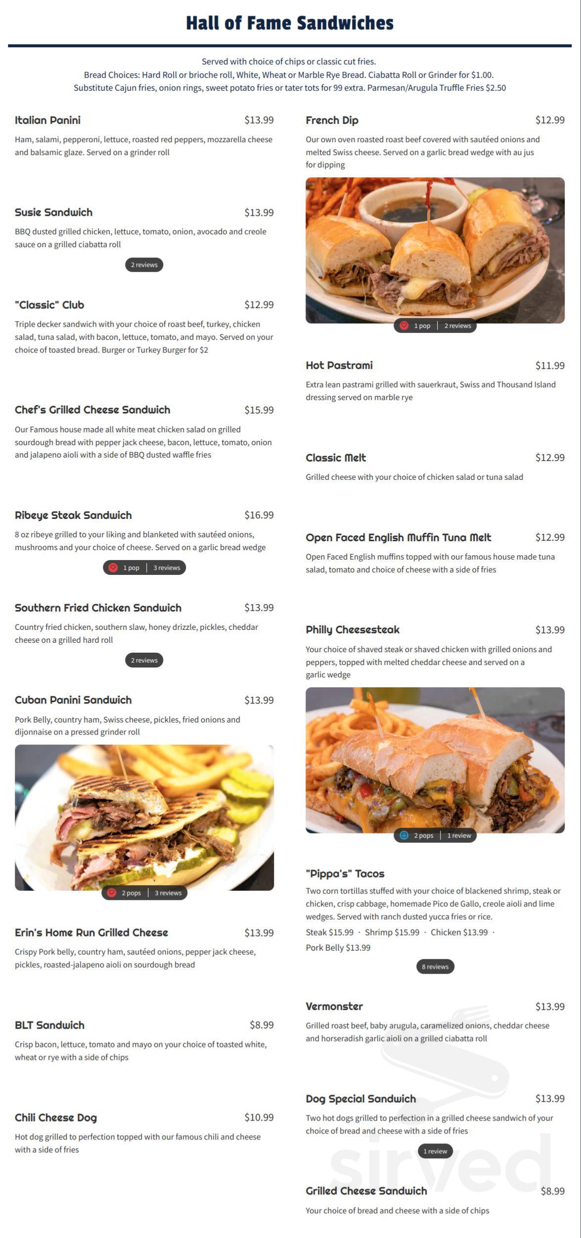 Menu for Pippa's Sports Cafe in Danbury, Connecticut, United States