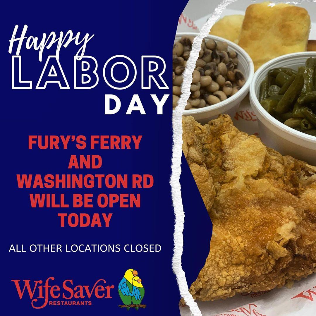 Wife Saver menu in Augusta, Georgia, USA