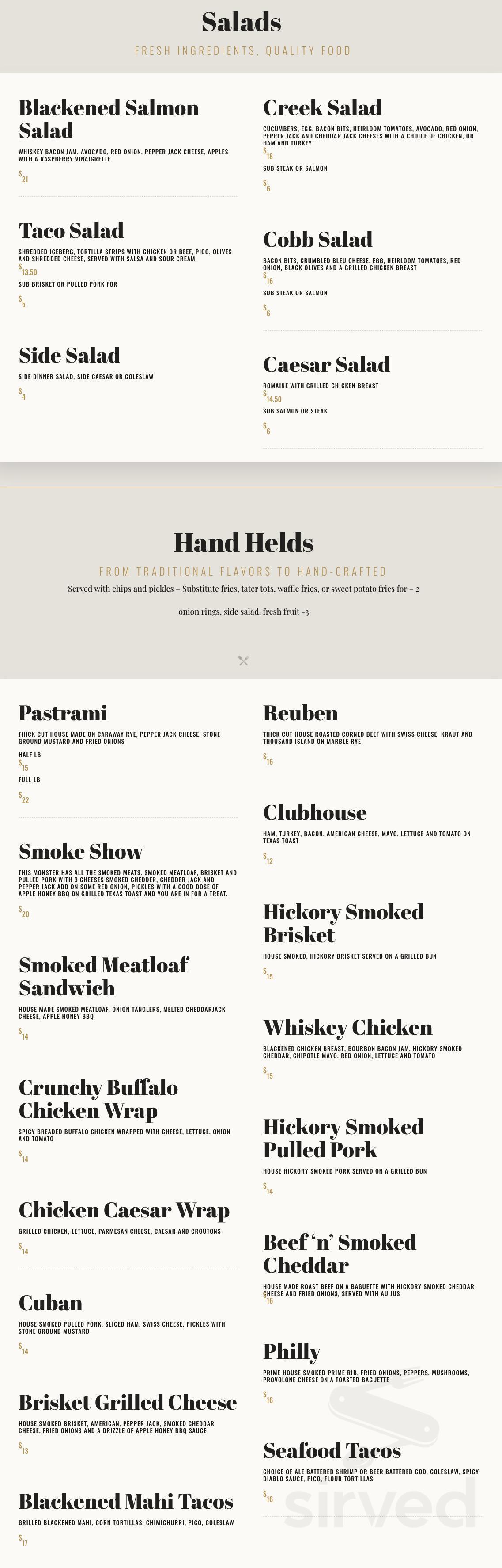 Warren's Restaurant & Bar menu in Loretto, Minnesota, USA