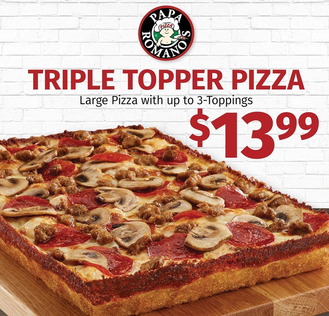 Papa Romano's Pizza & Mr. Pita menu in Sterling Heights, Michigan, USA