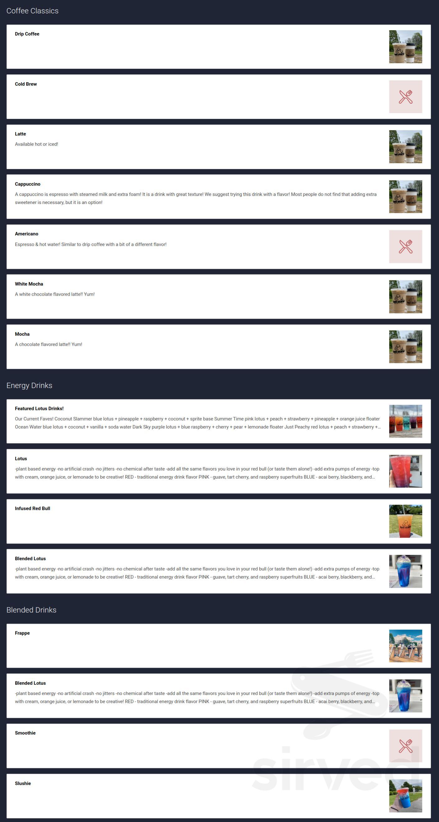 The Last Stand menu in Horseheads, New York, USA