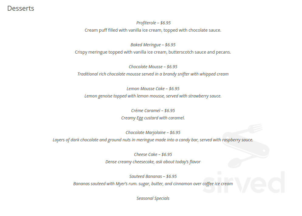 Bon Appetit Restaurant menu in Seaford, Delaware, USA