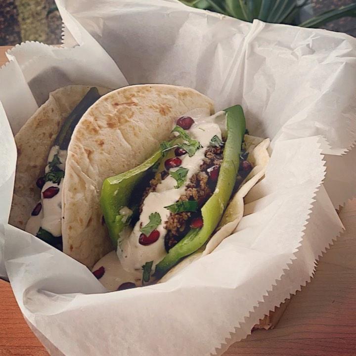 Tacodeli menu in Austin, Texas, USA
