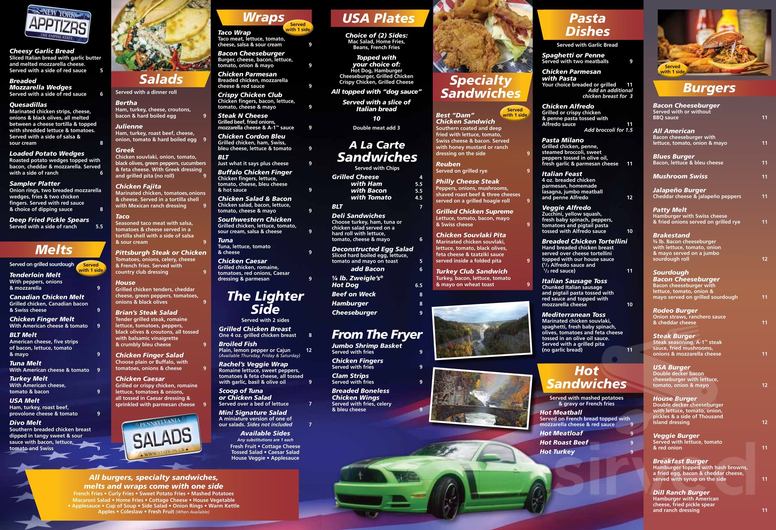 Brian's USA Diner menu in Mt Morris, New York, USA