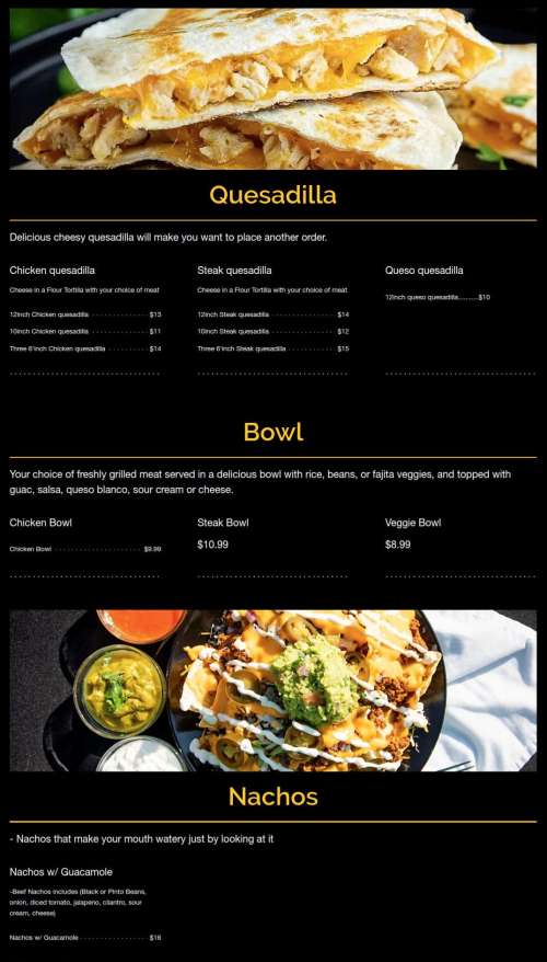 SHER MARKET - EL REY DEL TACO menu in Montgomery, New York, USA