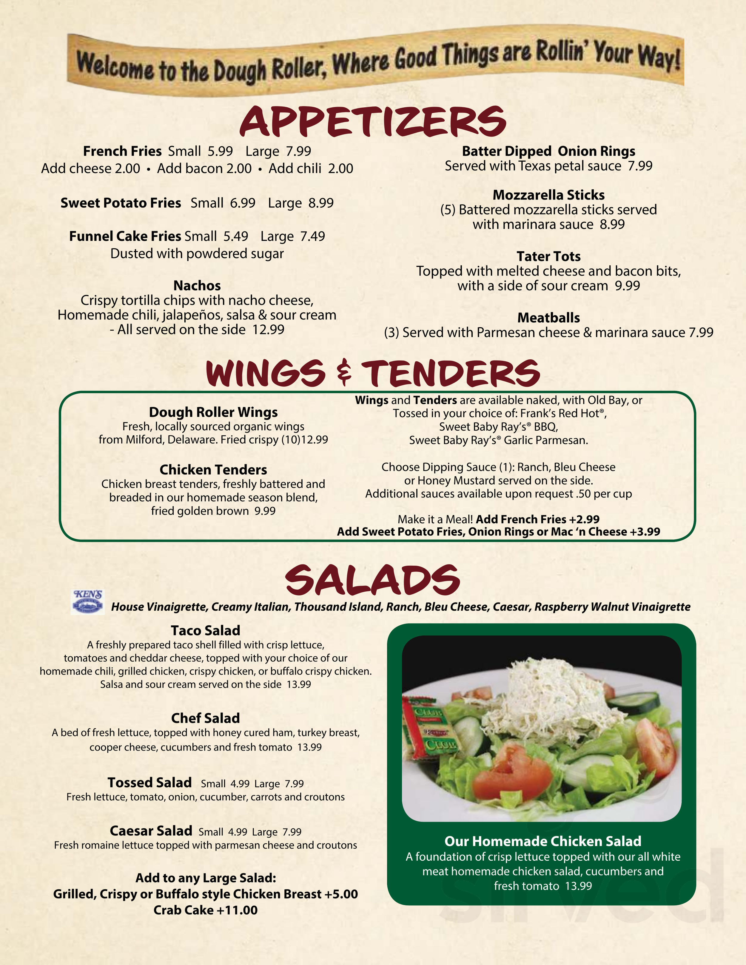 The Dough Roller menus in Ocean City, Maryland, United States