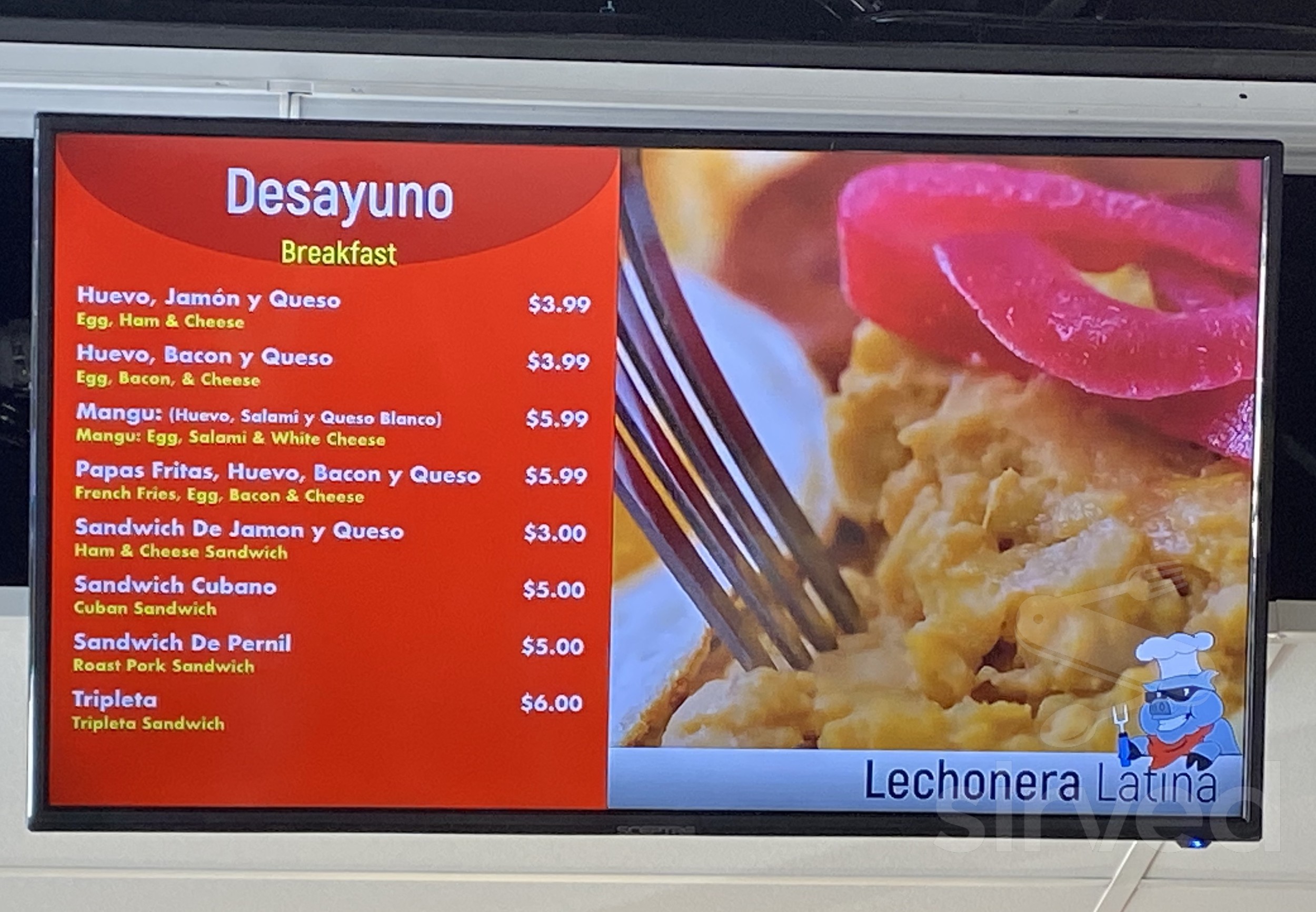 Lechonera Latina menu in Apopka, Florida, USA