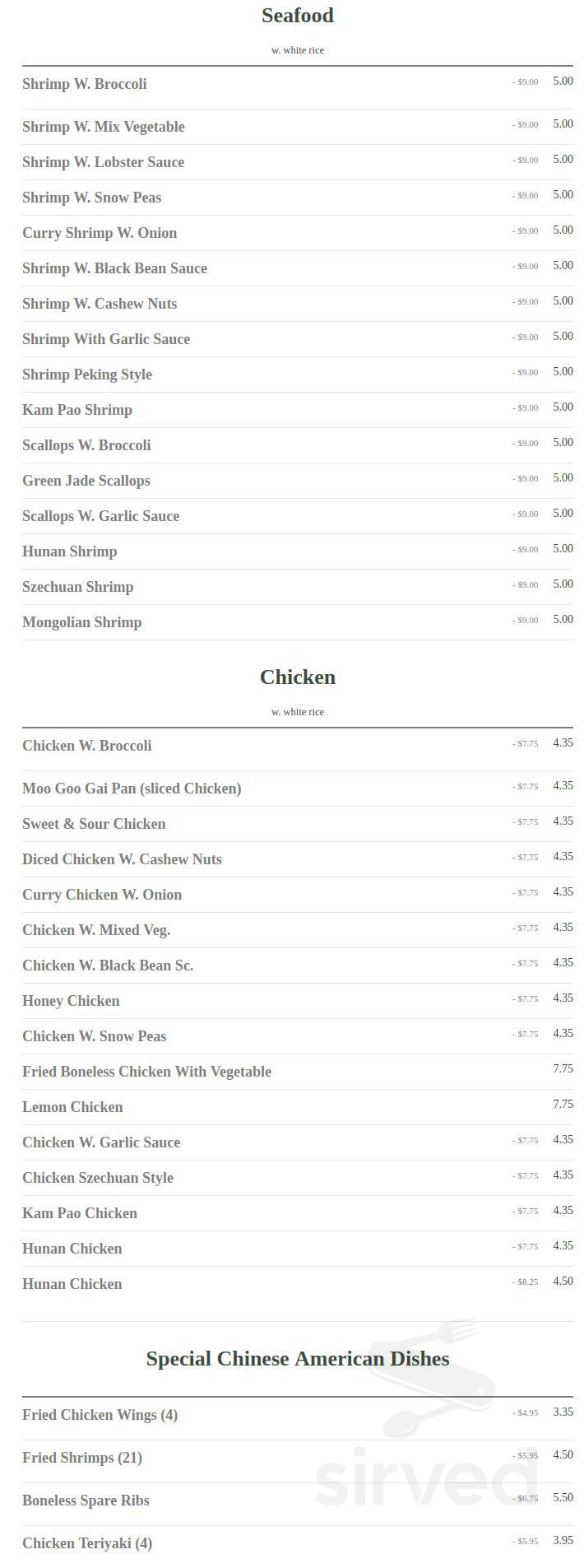 Menu - Ocala FL's Wok N Stuff II | Sirved