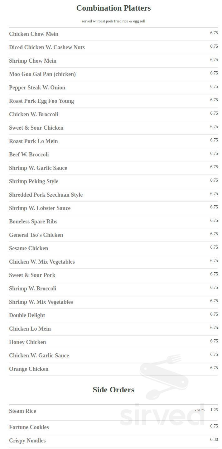 Menu - Ocala FL's Wok N Stuff II | Sirved