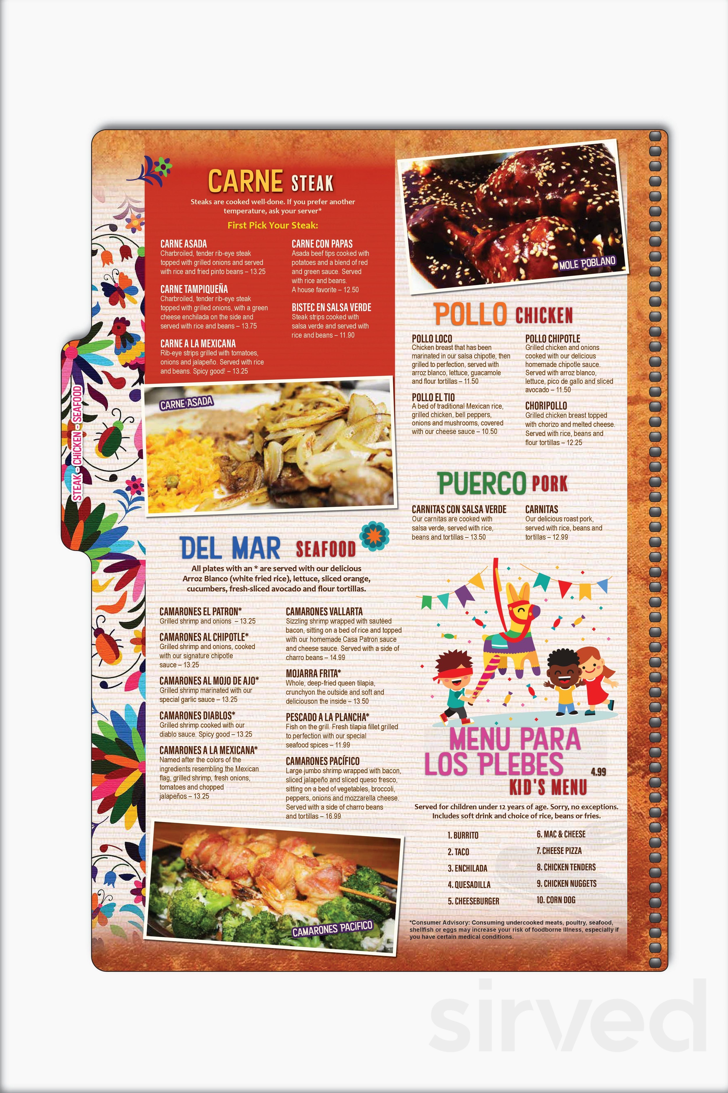 La Casa Del Patron menu in Havelock, North Carolina, USA