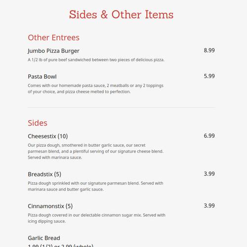 Double M's Pizza menu in Charleroi, Pennsylvania, USA