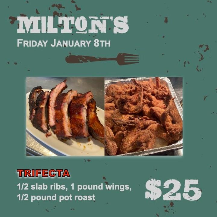 Milton's menu in Crystal, Minnesota, USA