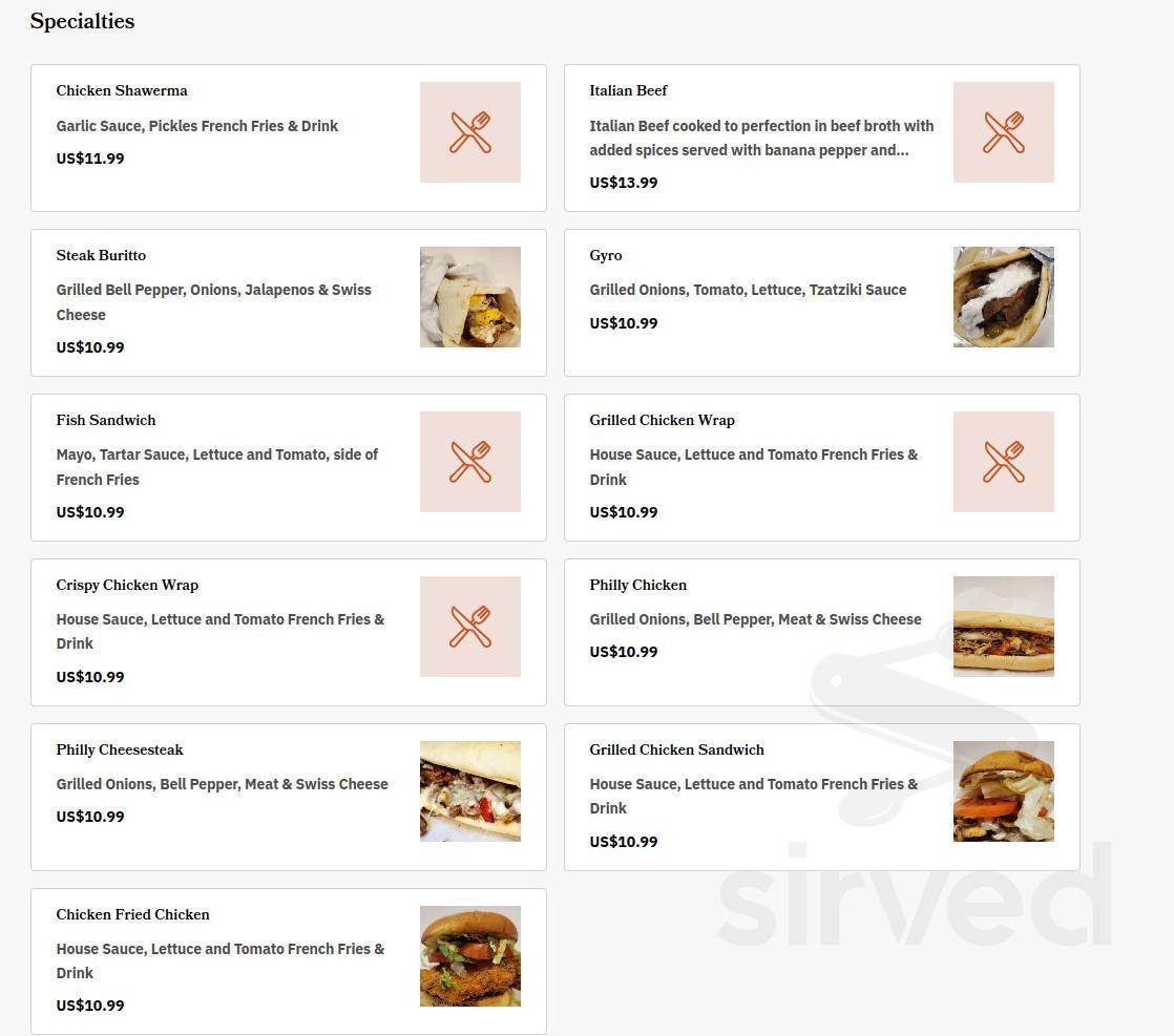 Menu - Arlington TX's Garden State Deli | Sirved