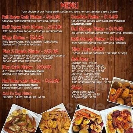 Favor Flavor Seafood Restaurant menus in Pensacola, Florida, United States