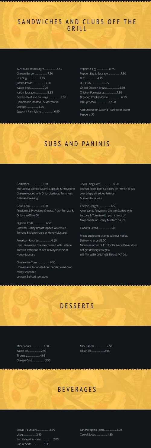 Spuntino Pizza menu in Park Ridge, Illinois, USA