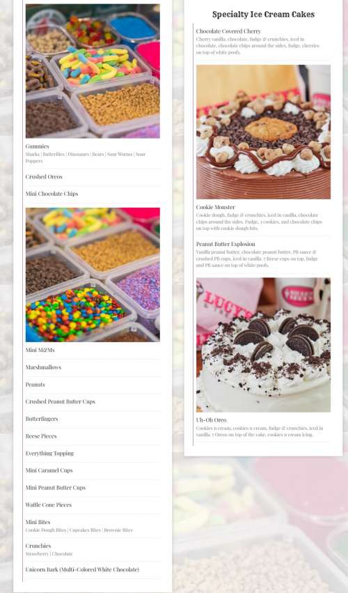 Sweet Lucy's menu in Wilmington, Delaware, USA