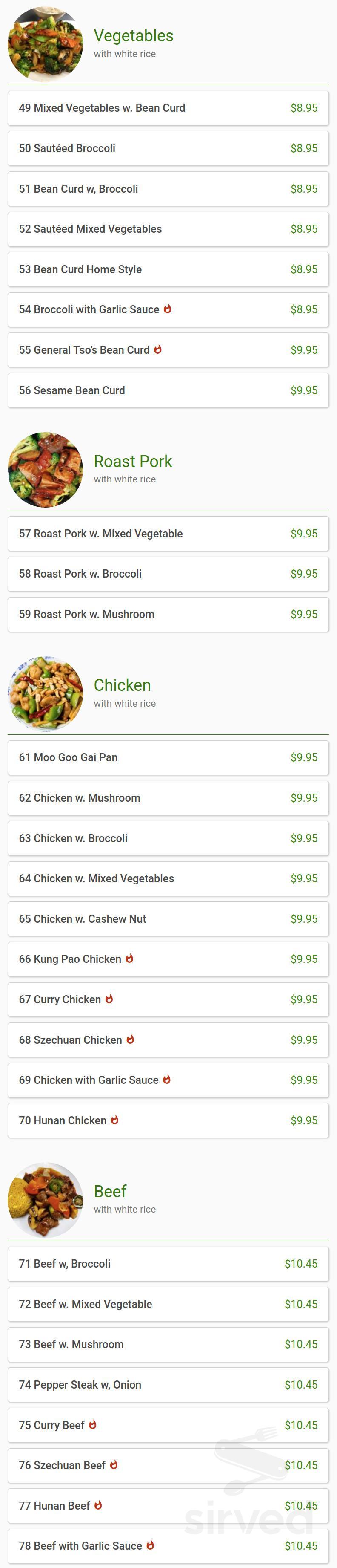 Super China Buffet menu in Spring Hill, Tennessee, USA