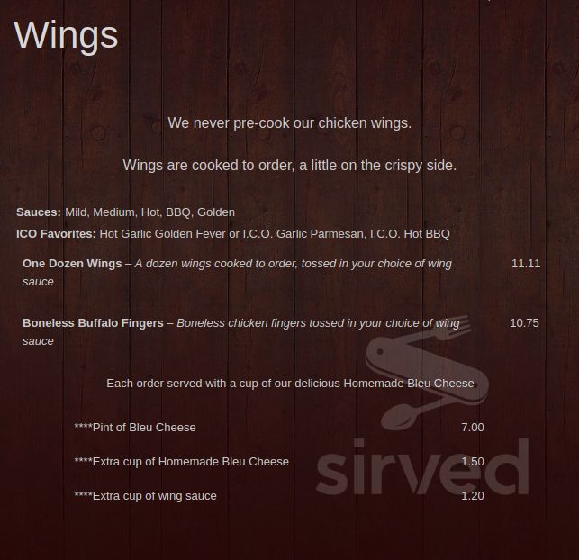 Italian Carry Out menu in Ithaca, New York, USA