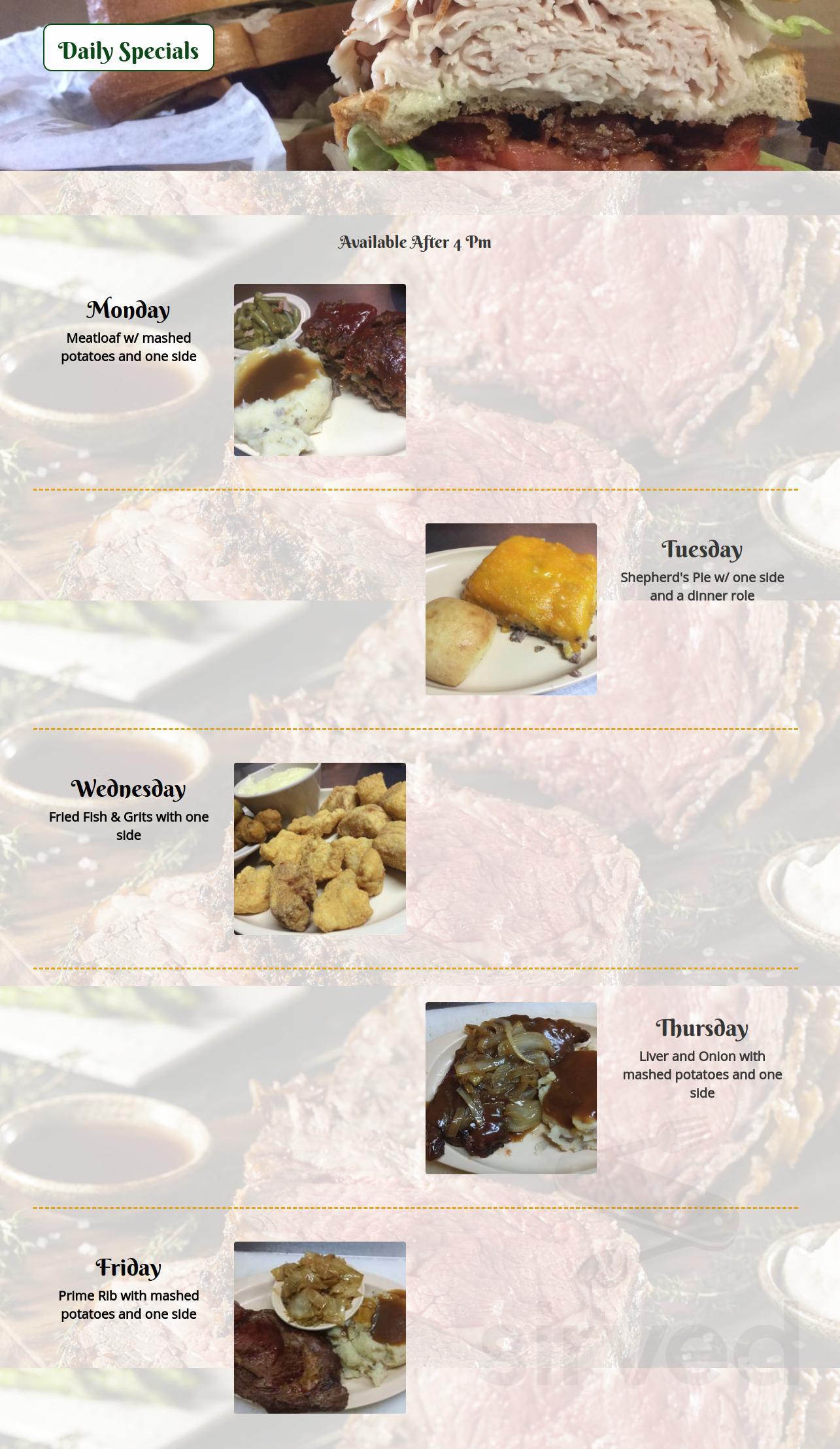 Honeysuckle menu in Titusville, Florida, USA