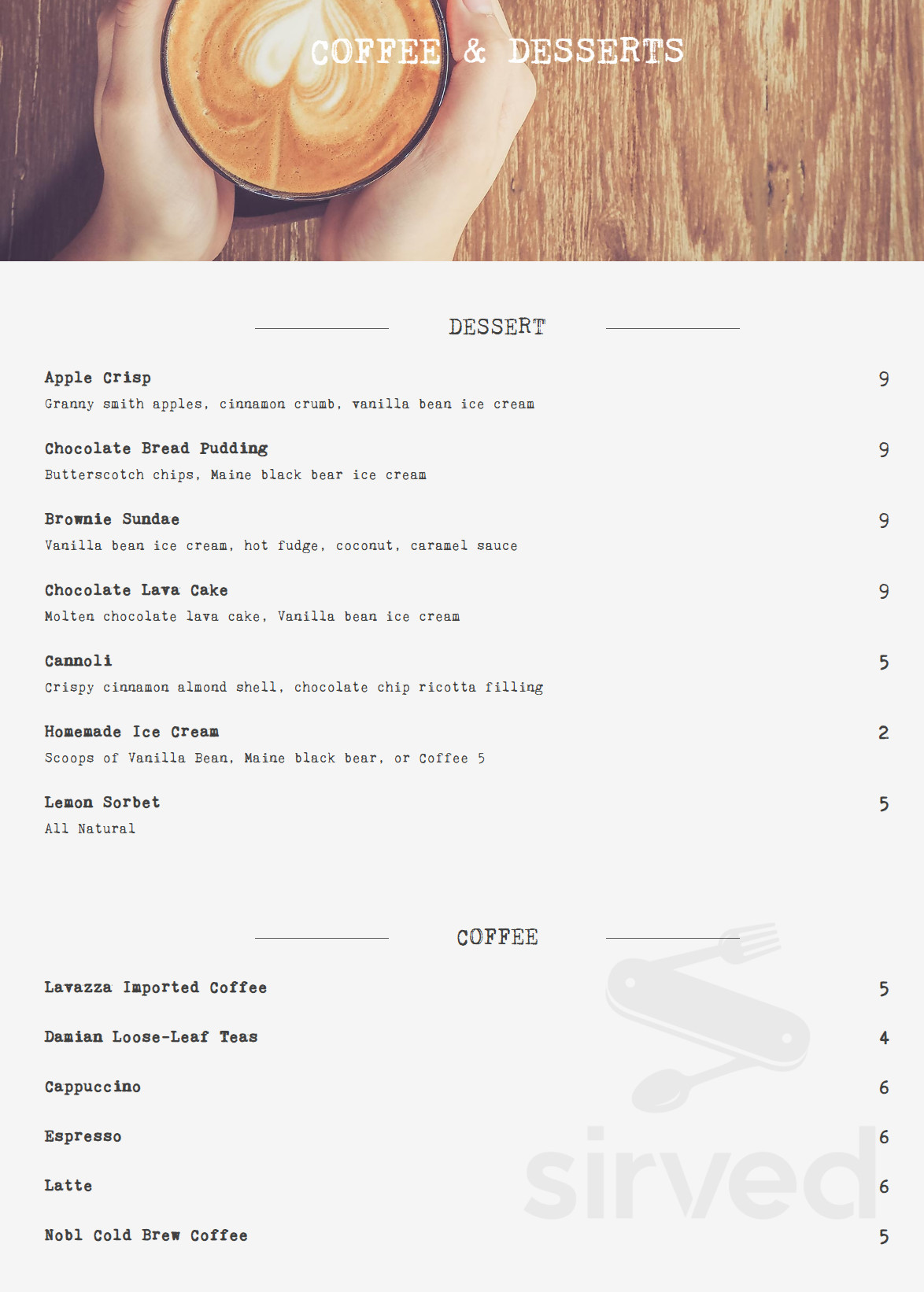 Blue On Highland menu in Needham, Massachusetts, USA