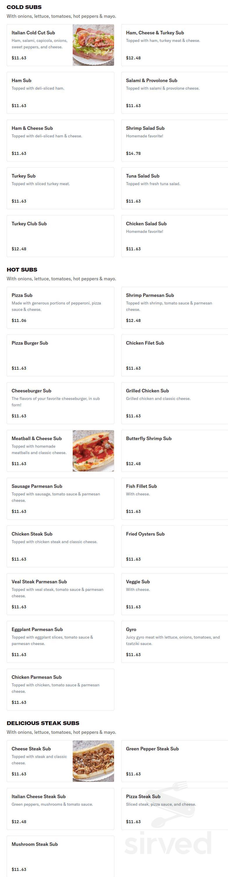 Vito's Pizza menu in Baltimore, Maryland, USA