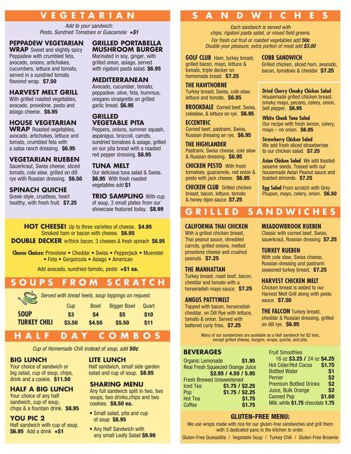 Half Day Cafe menu in Rochester Hills, Michigan, USA